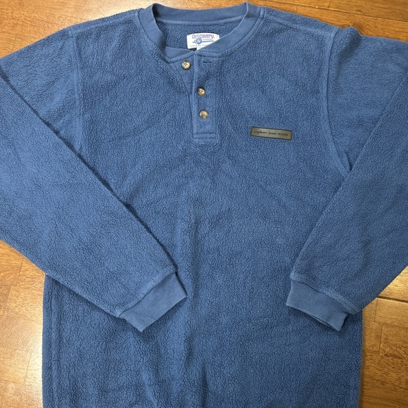 Shirts | Vintage Discovery Channel Fleece Pullover Sweatshirt 14 Button ...